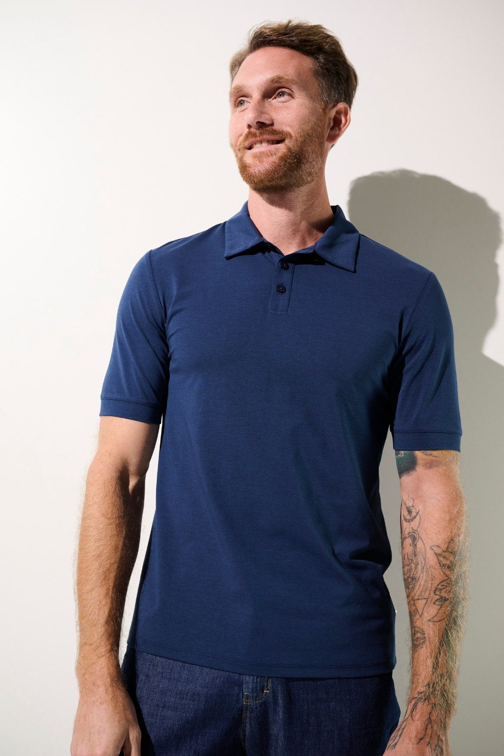 Polo anti-UV Uomo Blu, Saint-Malo, UPF 50+– Ker Sun Italia